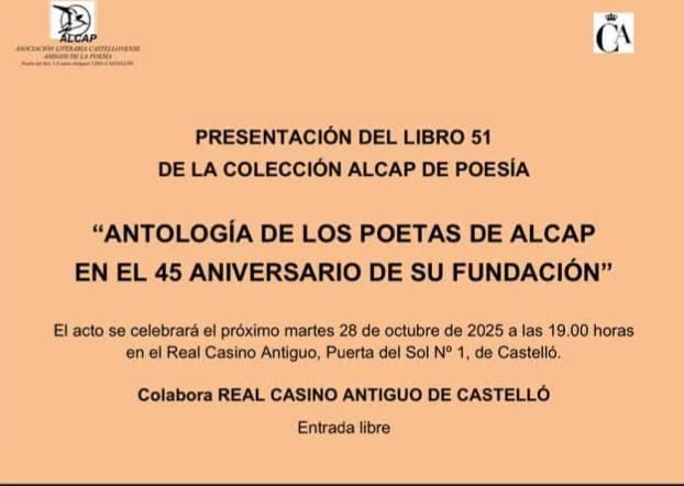 Próximos Eventos ‹ ANTOLOGIA DE LOS POETAS DE ALCAP EN EL 45 ...